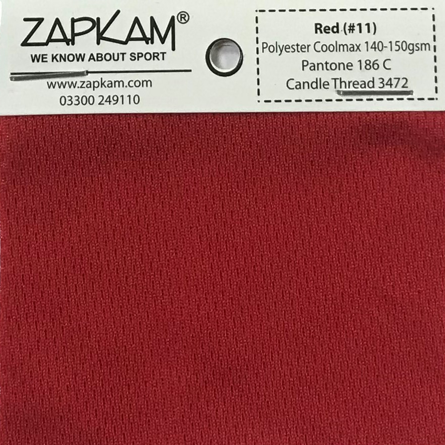Polyester Coolmax 140 gsm - Red Swatch - 75mm x 75mm | Polyester ...